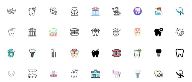 15+ Dental Icons AI EPS FREE Download - Graphic Cloud