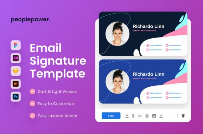 15+ FREE Editable Email Signature Template PSD - Graphic Cloud