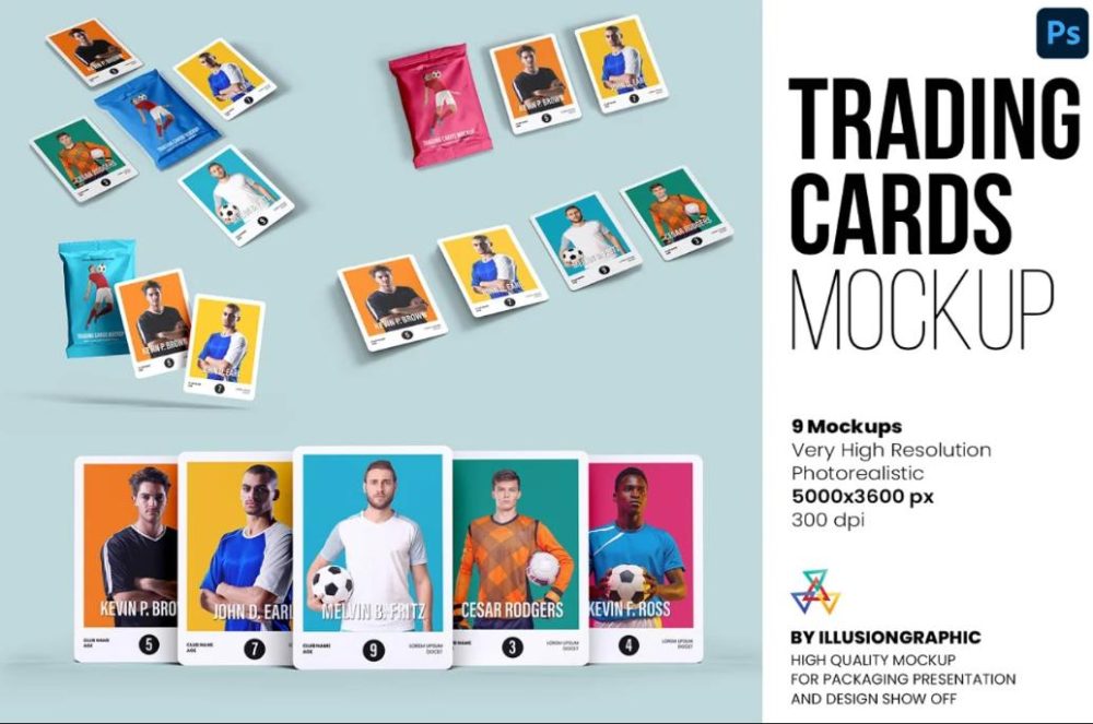 15+ Best Trading Card Mockup PSD Download ( Free & Premium )