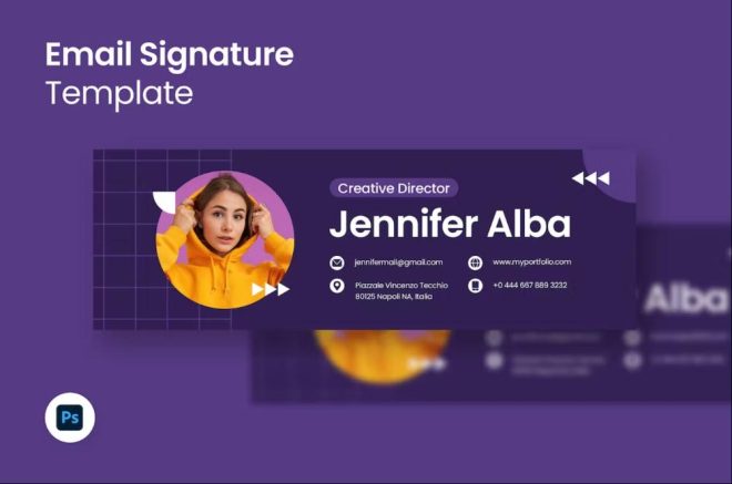 15+ FREE Editable Email Signature Template PSD - Graphic Cloud