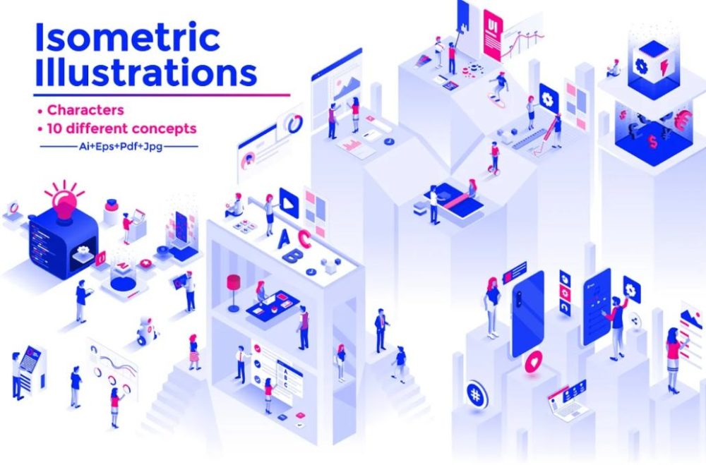 15+ FREE Isometric Technology Illustrations AI - Graphic Cloud