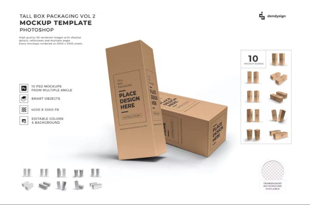 15+ Tall Box Mockup PSD FREE Download - Graphic Cloud