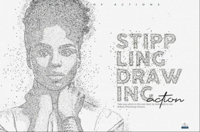 15+ Stipple Photoshop Action Effect Download - Graphic Cloud