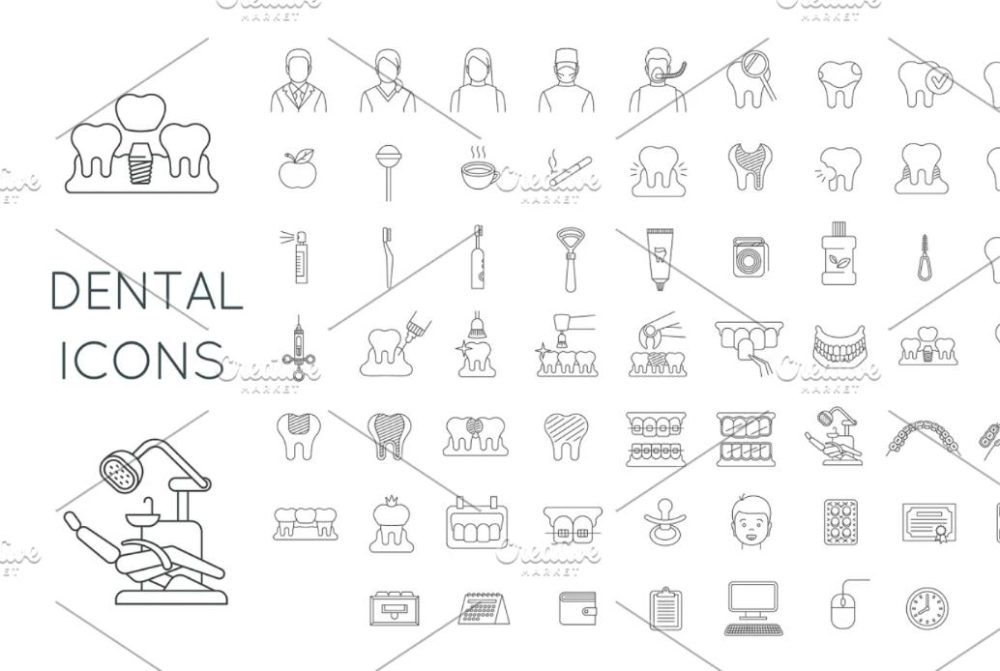 15+ Dental Icons AI EPS FREE Download - Graphic Cloud