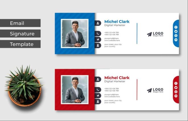 15+ FREE Editable Email Signature Template PSD - Graphic Cloud