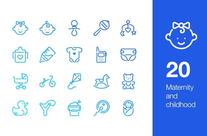 15+ Baby and Childhood Icons Free Download - Graphic Cloud