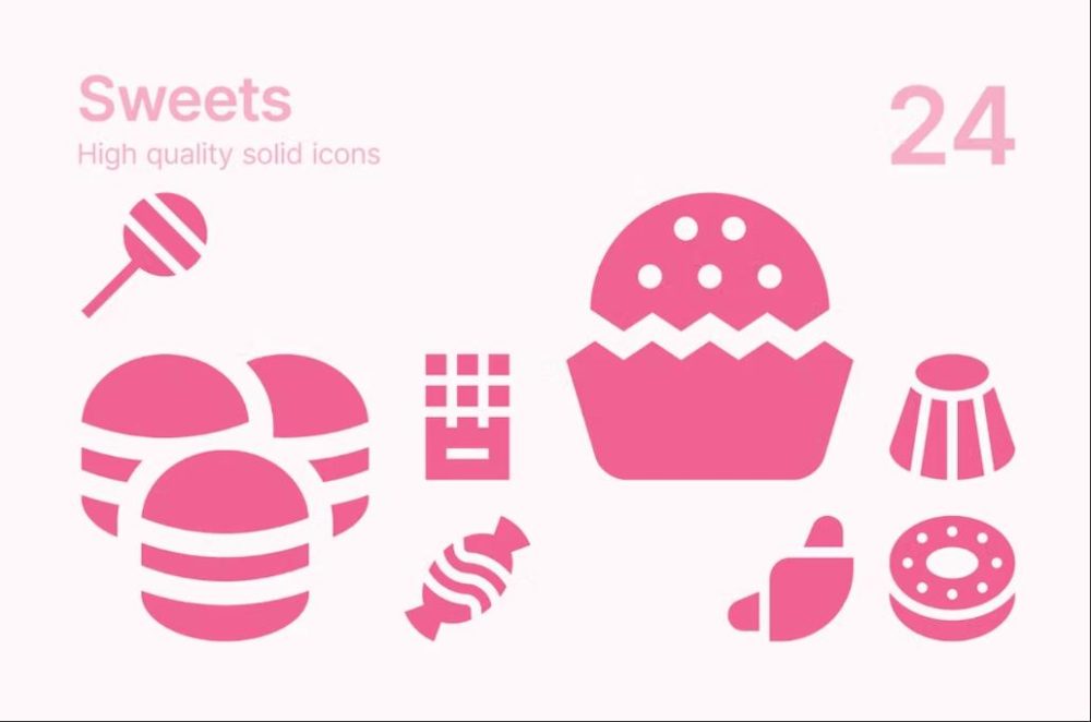 15+ Sweets and Desserts Icon Free Download - Graphic Cloud