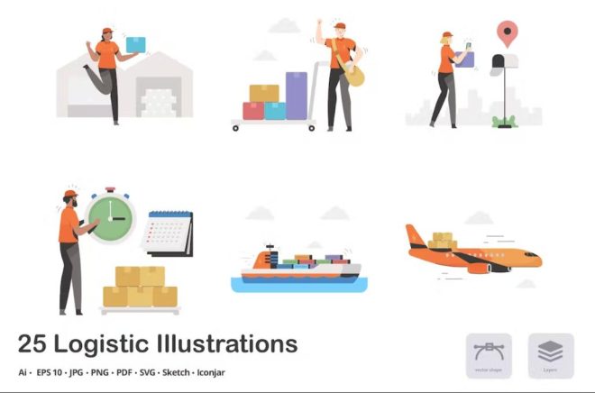 15+ Logistics Illustrations Ai FREE Download - Graphic Cloud