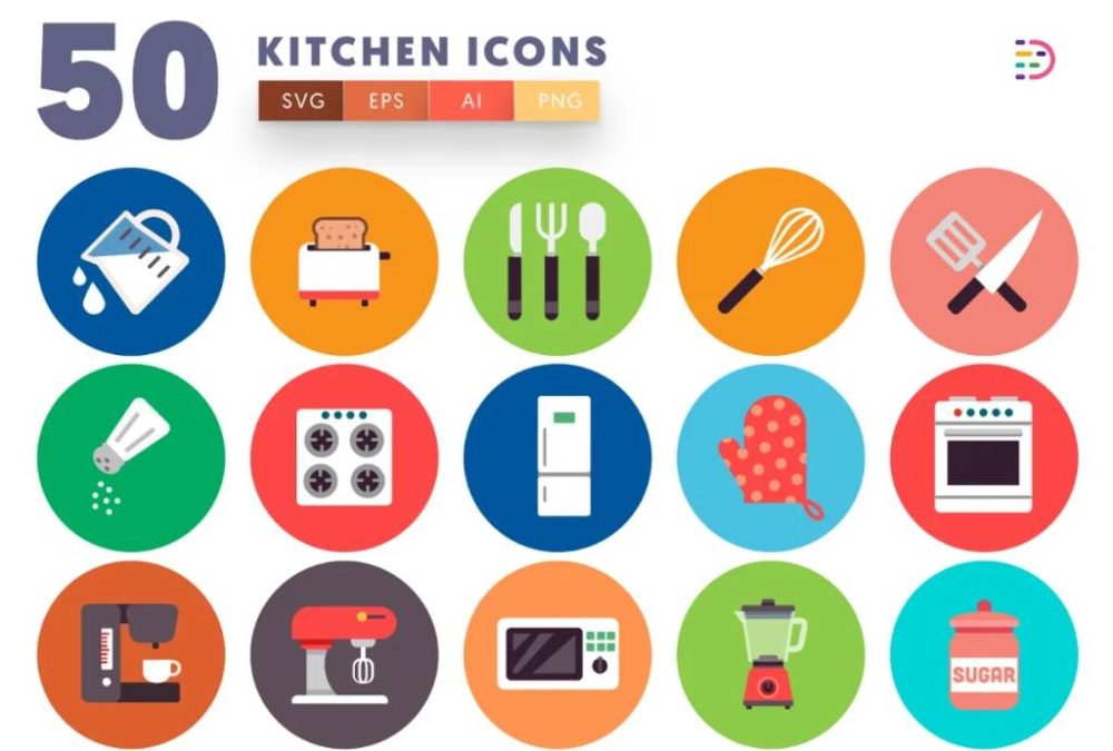 15+ Free Kitchen Icons Ai EPS PNG Download - Graphic Cloud