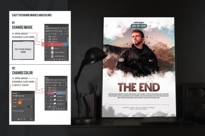 15+ Movie Poster Template PSD Download FREE - Graphic Cloud