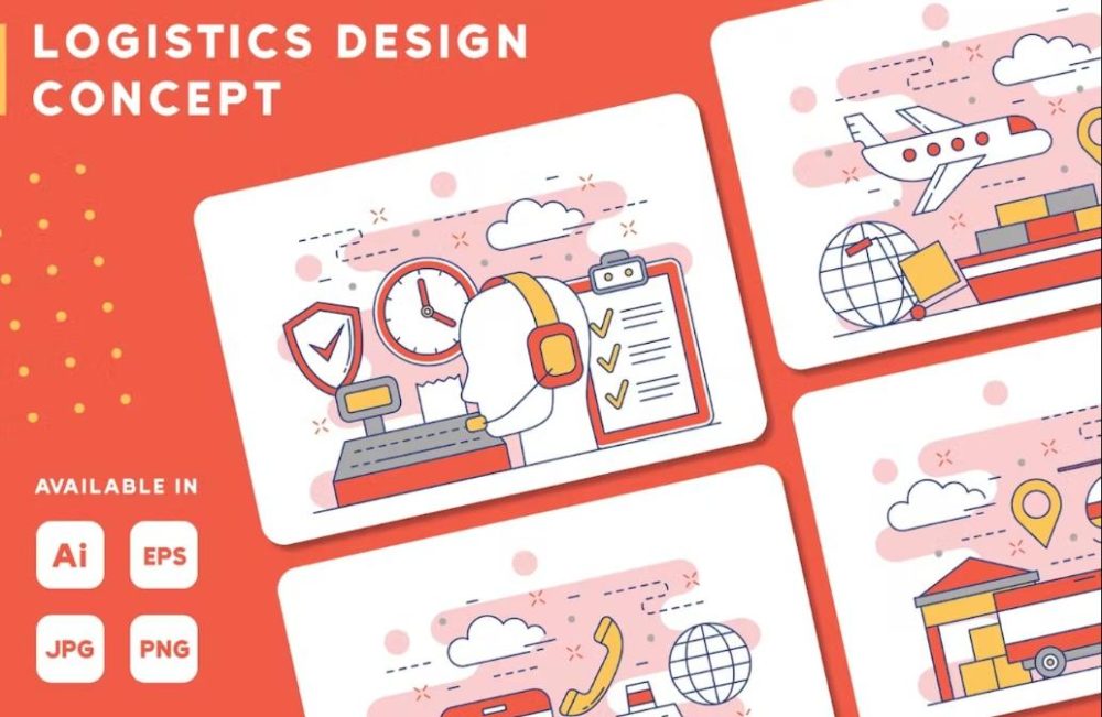 15+ Logistics Illustrations Ai FREE Download - Graphic Cloud