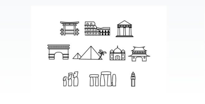 15+ FREE World Landmark Icons EPS PNG AI - Graphic Cloud
