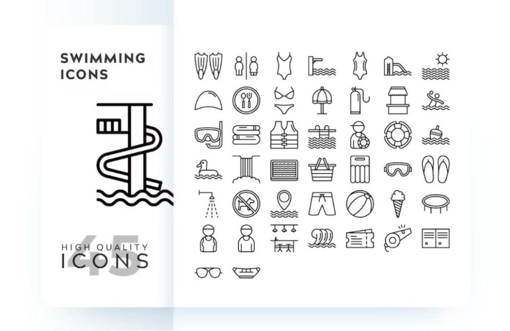 15+ Swimming Icons SVG EPS FREE Download - Graphic Cloud