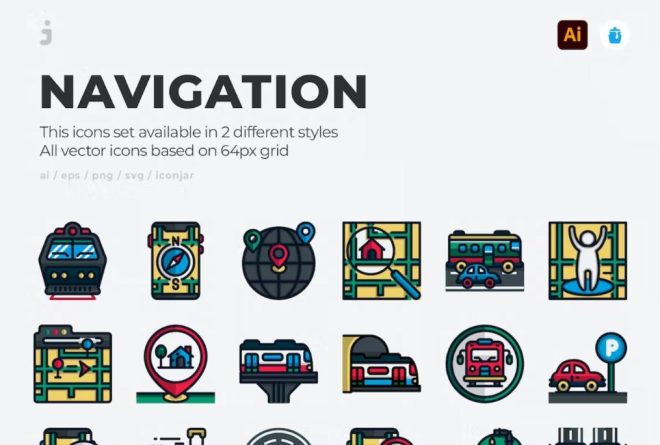 15+ Map Navigation Icons PNG AI Download - Graphic Cloud