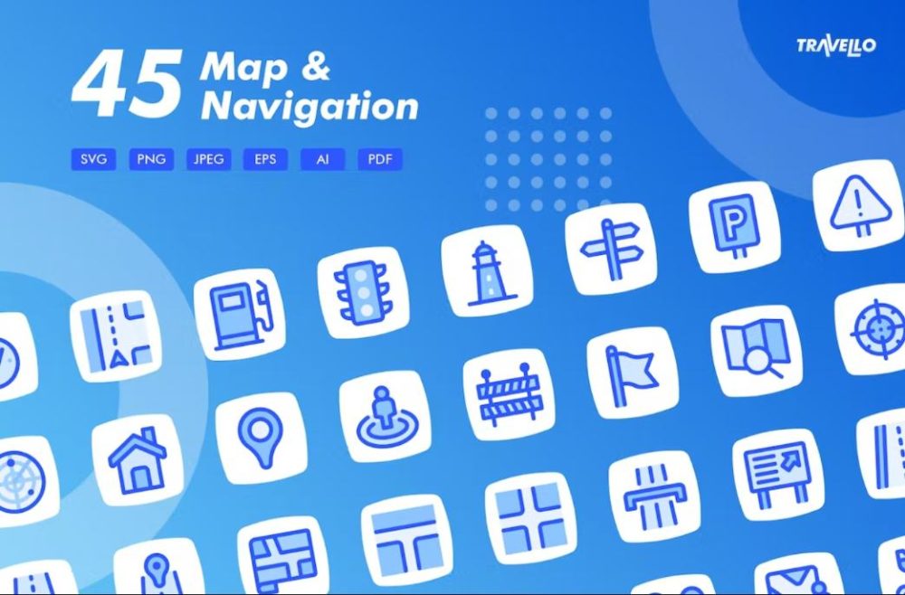 15+ Map Navigation Icons PNG AI Download - Graphic Cloud
