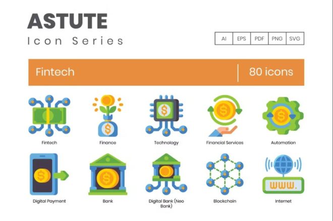 15+ Best Fintech Icons Ai EPS FREE Download - Graphic Cloud