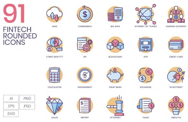 15+ Best Fintech Icons Ai EPS FREE Download - Graphic Cloud