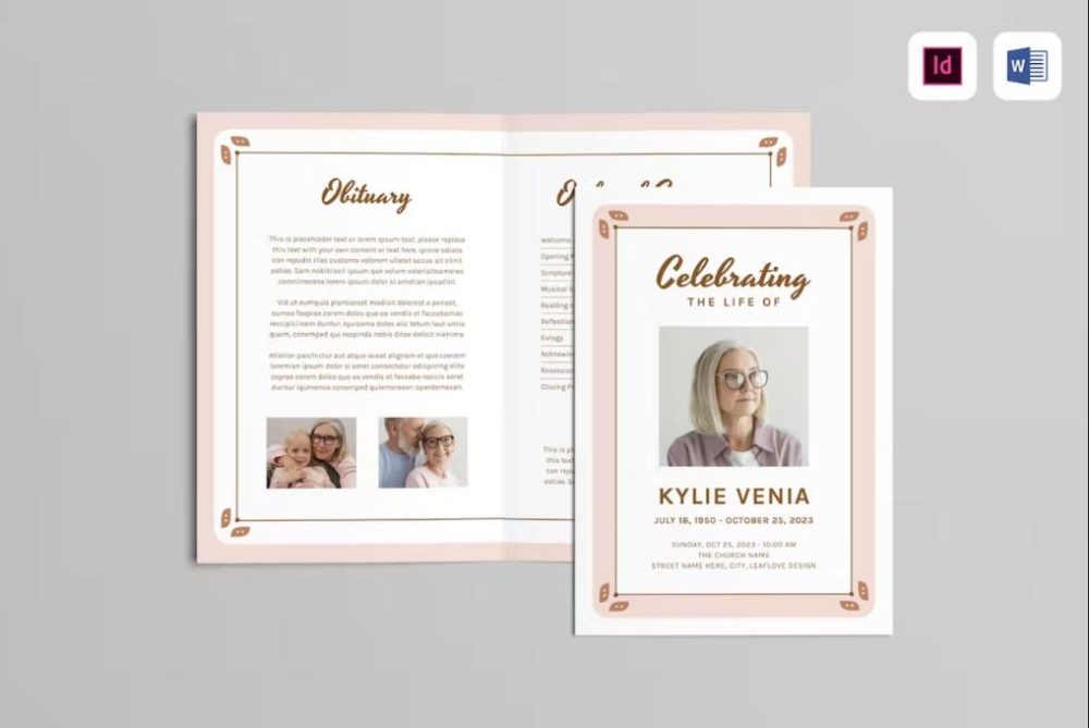 15+ Memorial Program Template PSD Download - Graphic Cloud