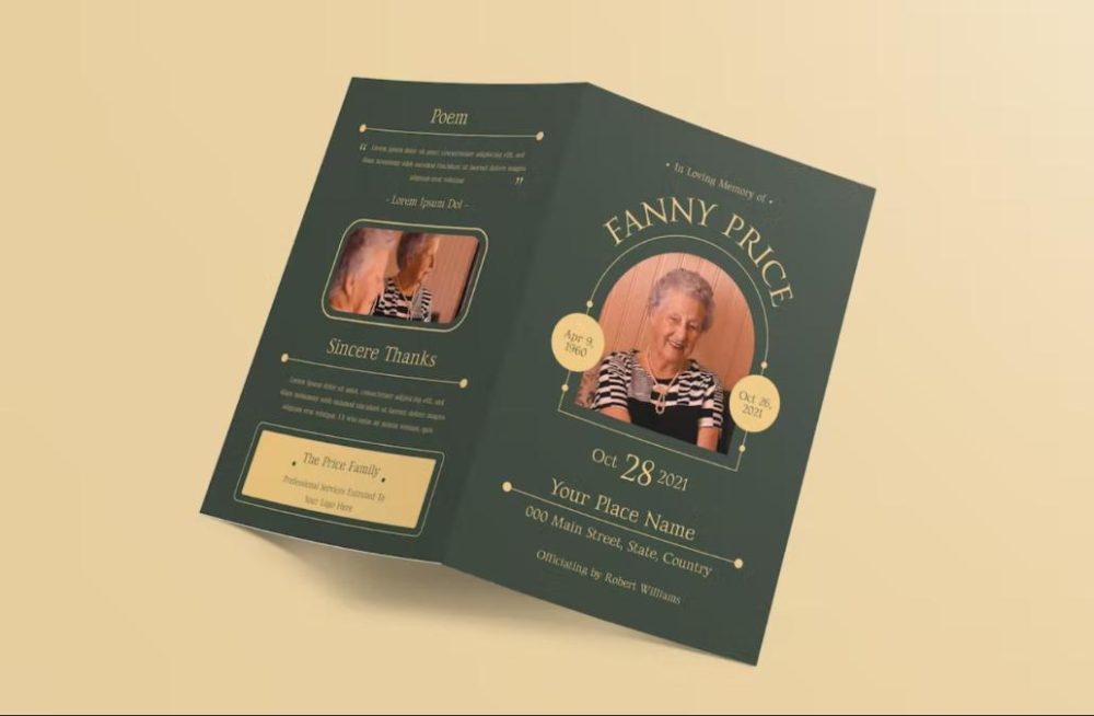 15+ Memorial Program Template PSD Download - Graphic Cloud