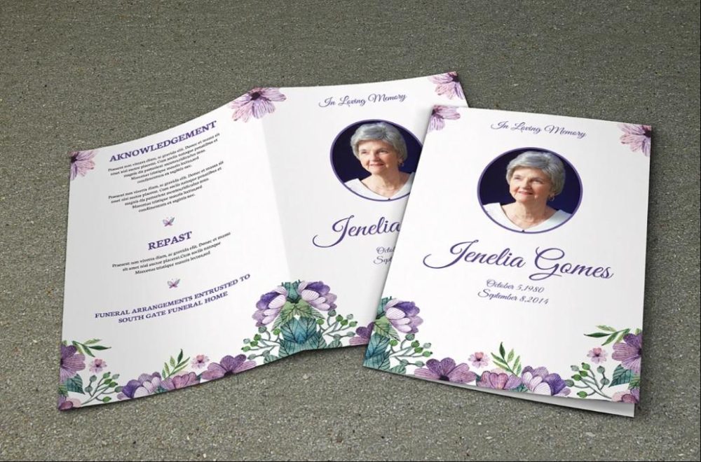 15+ Memorial Program Template PSD Download - Graphic Cloud