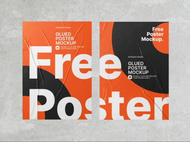 15+ FREE Glued Poster Mockup PSD Download - Graphic Cloud