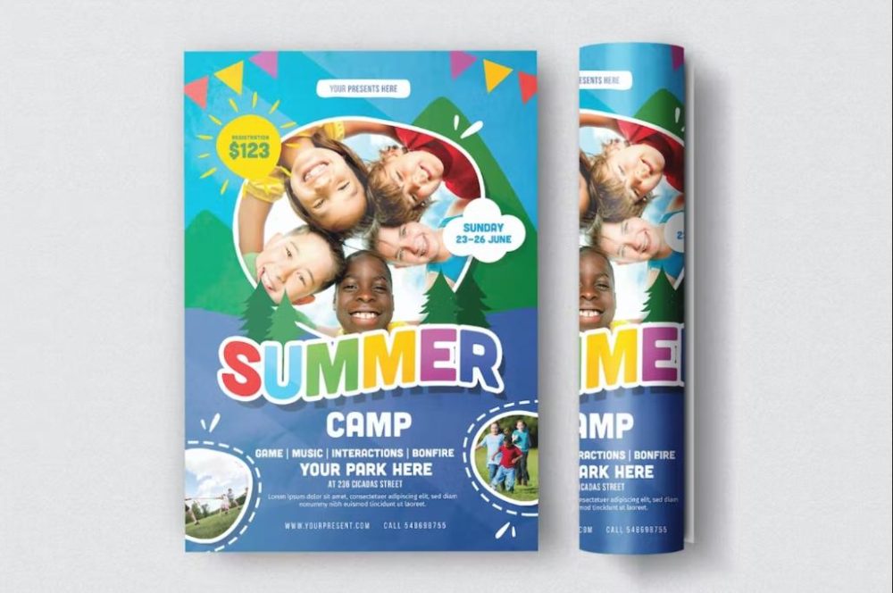 15+ Kids Camp Flyer Template FREE Download - Graphic Cloud
