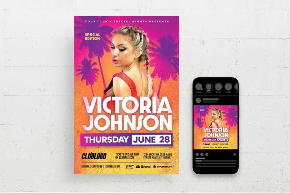 15+ Tropical Party Flyer Template FREE Download - Graphic Cloud