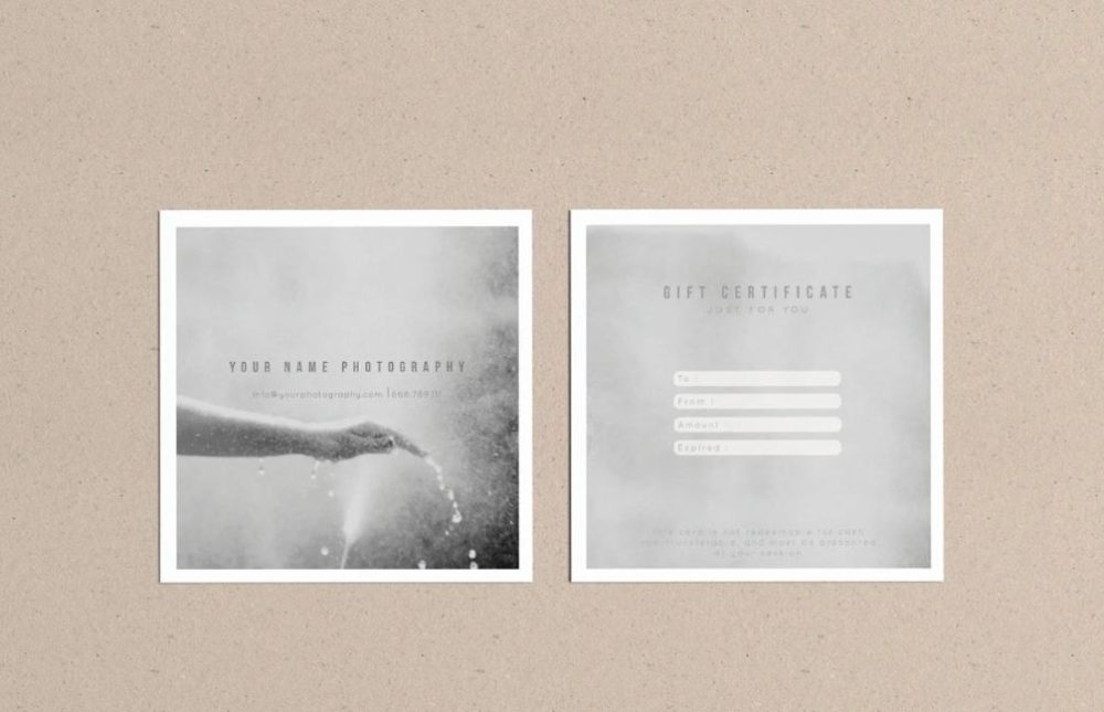 15+ Free Photography Gift Card Template PSD - Graphic Cloud