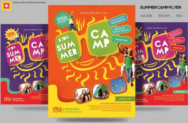 15+ Kids Camp Flyer Template FREE Download - Graphic Cloud