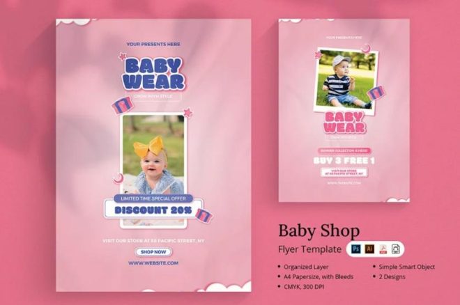 15+ Free Baby Shop Flyer Template PSD - Graphic Cloud