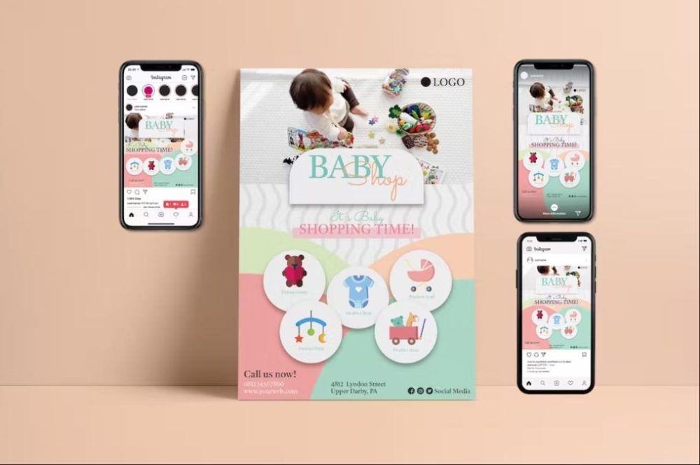 15+ Free Baby Shop Flyer Template PSD - Graphic Cloud
