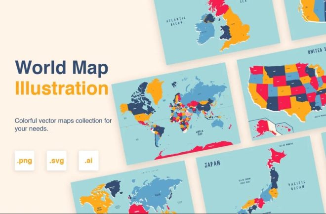 15+ Map Illustrations AI PNG FREE Download - Graphic Cloud