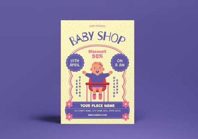 15+ Free Baby Shop Flyer Template PSD - Graphic Cloud