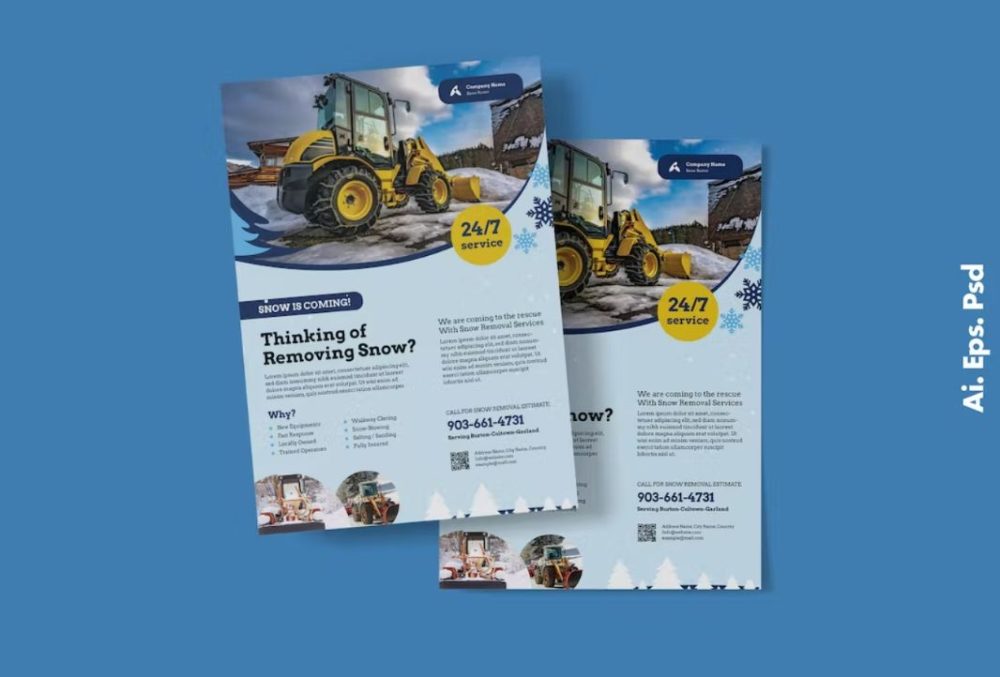 15+ FREE Snow Removal Services Flyer Template - Graphic Cloud