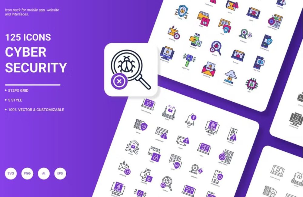 15+ Cyber Security Icons Ai EPS FREE Download - Graphic Cloud