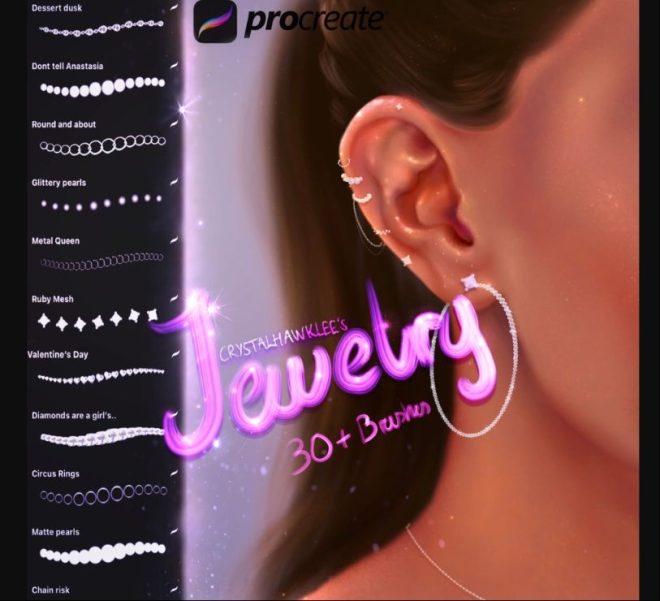 15+ Free Procreate Jewelry Brushes to Add Sparkle to Your Art - Graphic ...