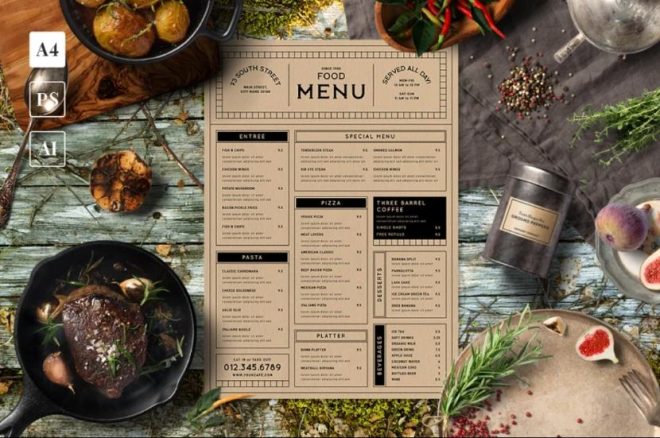 15+ FREE Classic Menu Design PSD Ai Download - Graphic Cloud