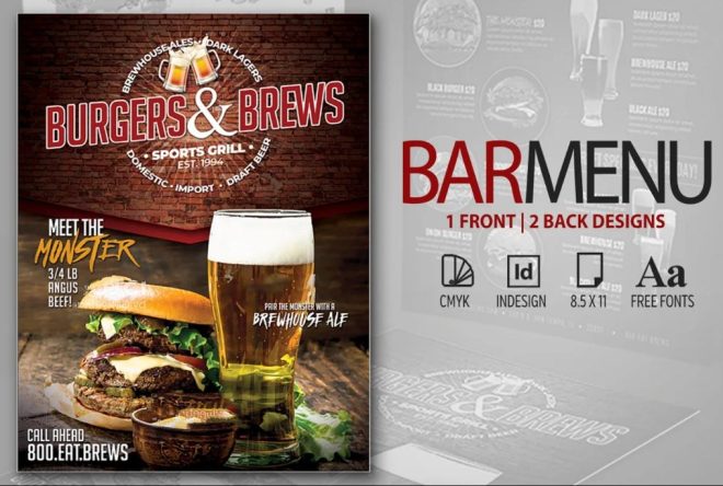 15+ Pub Menu Template PSD AI FREE Download - Graphic Cloud