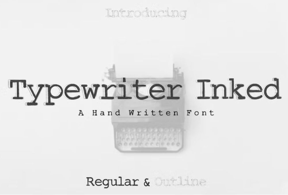 15+ Vintage Typewriter Typeface Free Download - Graphic Cloud