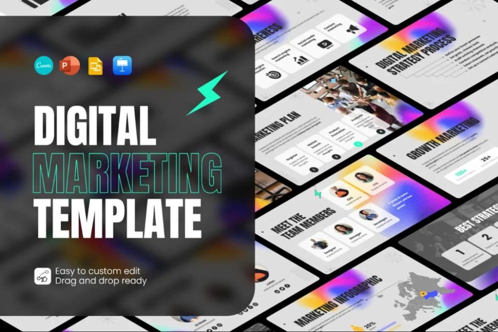 10+ Social Media Marketing PowerPoint Template - Graphic Cloud