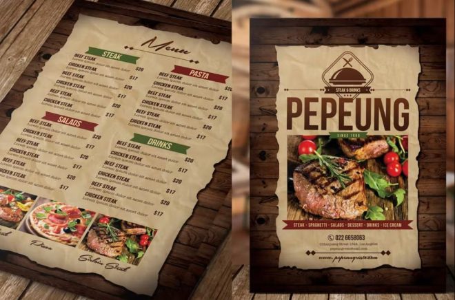 15+ Rustic Menu Template PSD FREE Download - Graphic Cloud