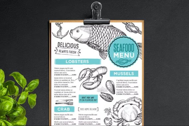 15+ Seafood Menu Template PSD Free Download - Graphic Cloud
