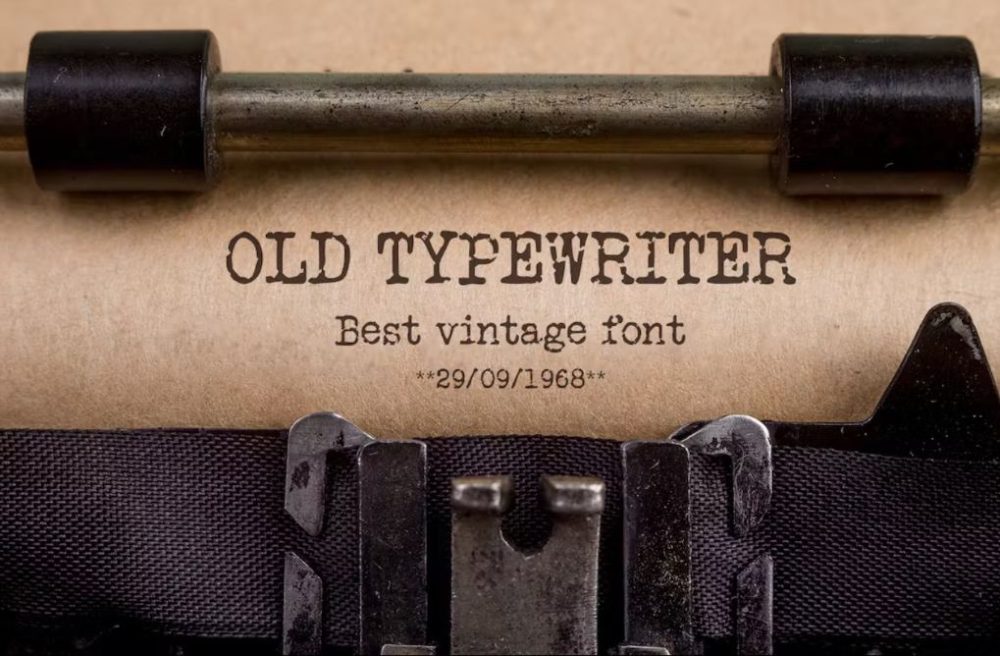 15+ Vintage Typewriter Typeface Free Download - Graphic Cloud