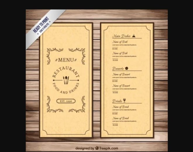 15+ Rustic Menu Template PSD FREE Download - Graphic Cloud
