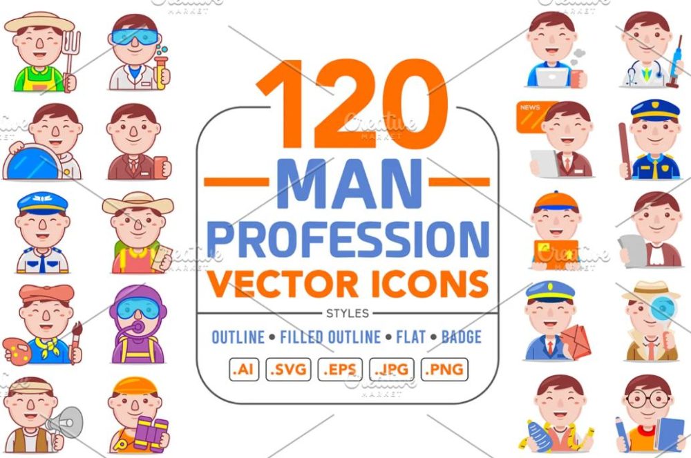 15+ Free Profession Icons Ai EPS Download - Graphic Cloud