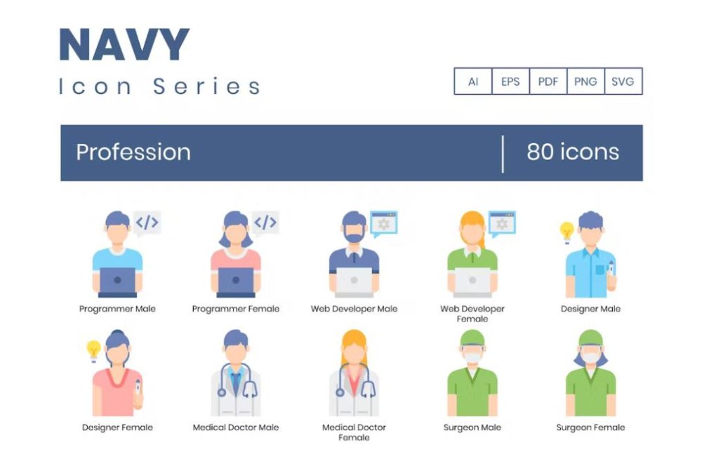 15+ Free Profession Icons Ai EPS Download - Graphic Cloud
