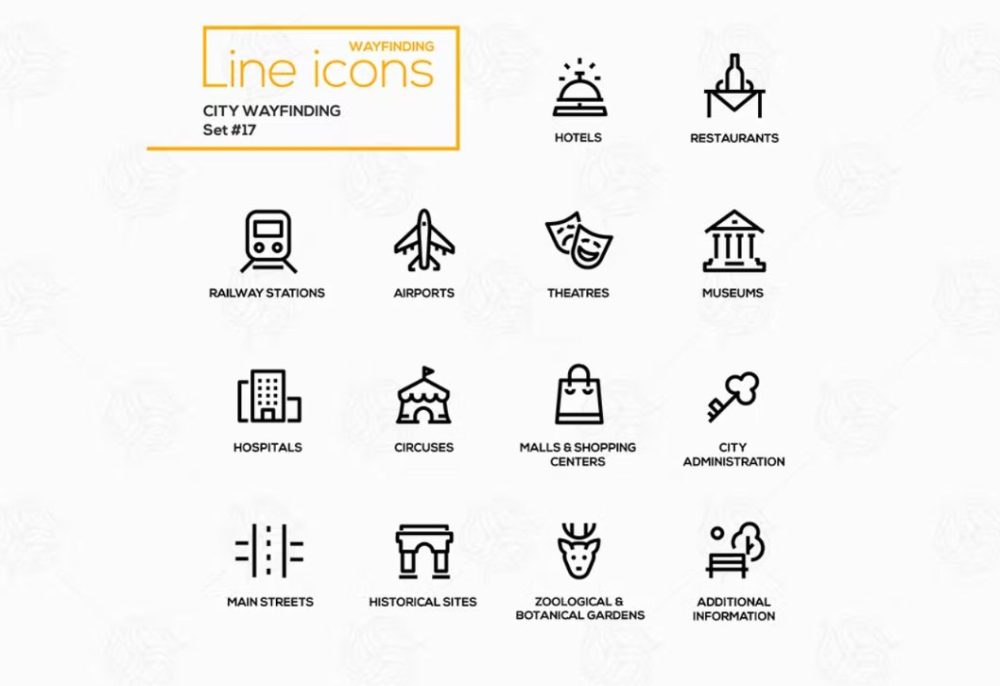 15+ Wayfinding Icons Ai EPS Free Download - Graphic Cloud