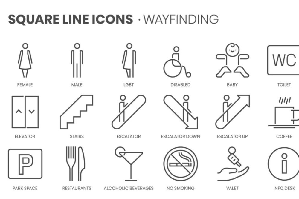 15+ Wayfinding Icons Ai EPS Free Download - Graphic Cloud