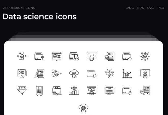 15+ Data Science Icons Ai EPS FREE Download - Graphic Cloud