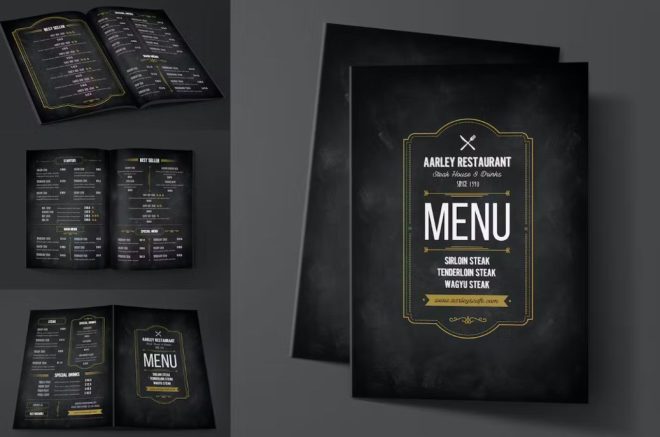 15+ Blackboard Style Menu Ai PSD Template - Graphic Cloud